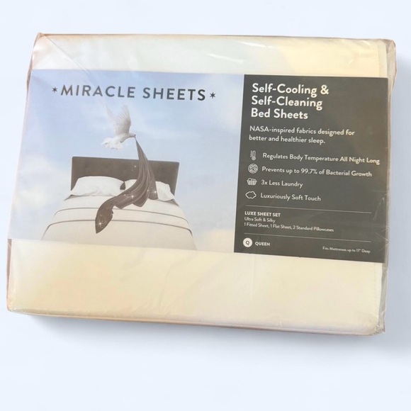 Miracle | Bedding | Nwt Miracle Brand Queen Sheets White | Poshmark
